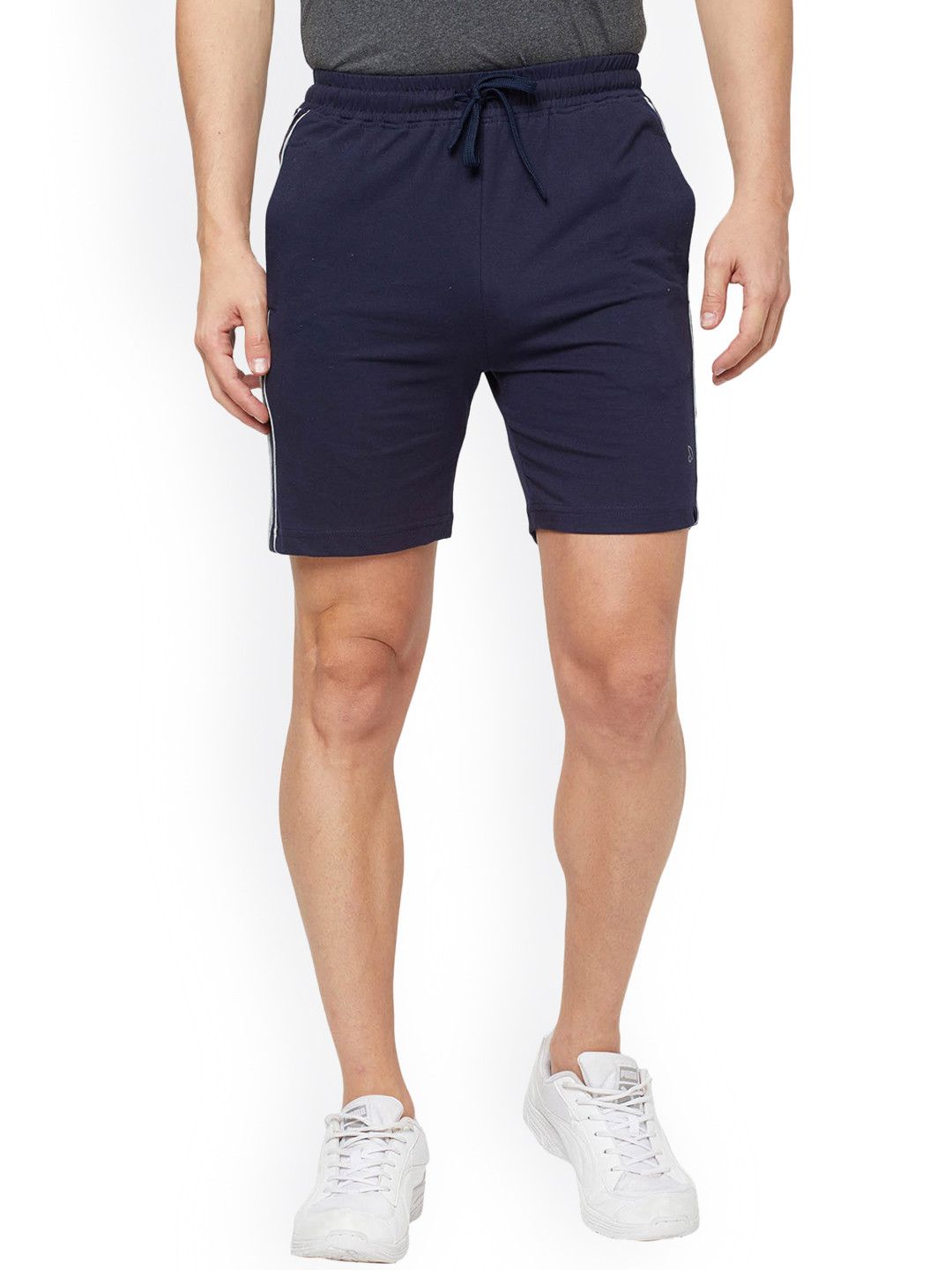 Buy SPORTO Men Navy Blue Cotton Sports Shorts - Shorts for Men 17609220 ...