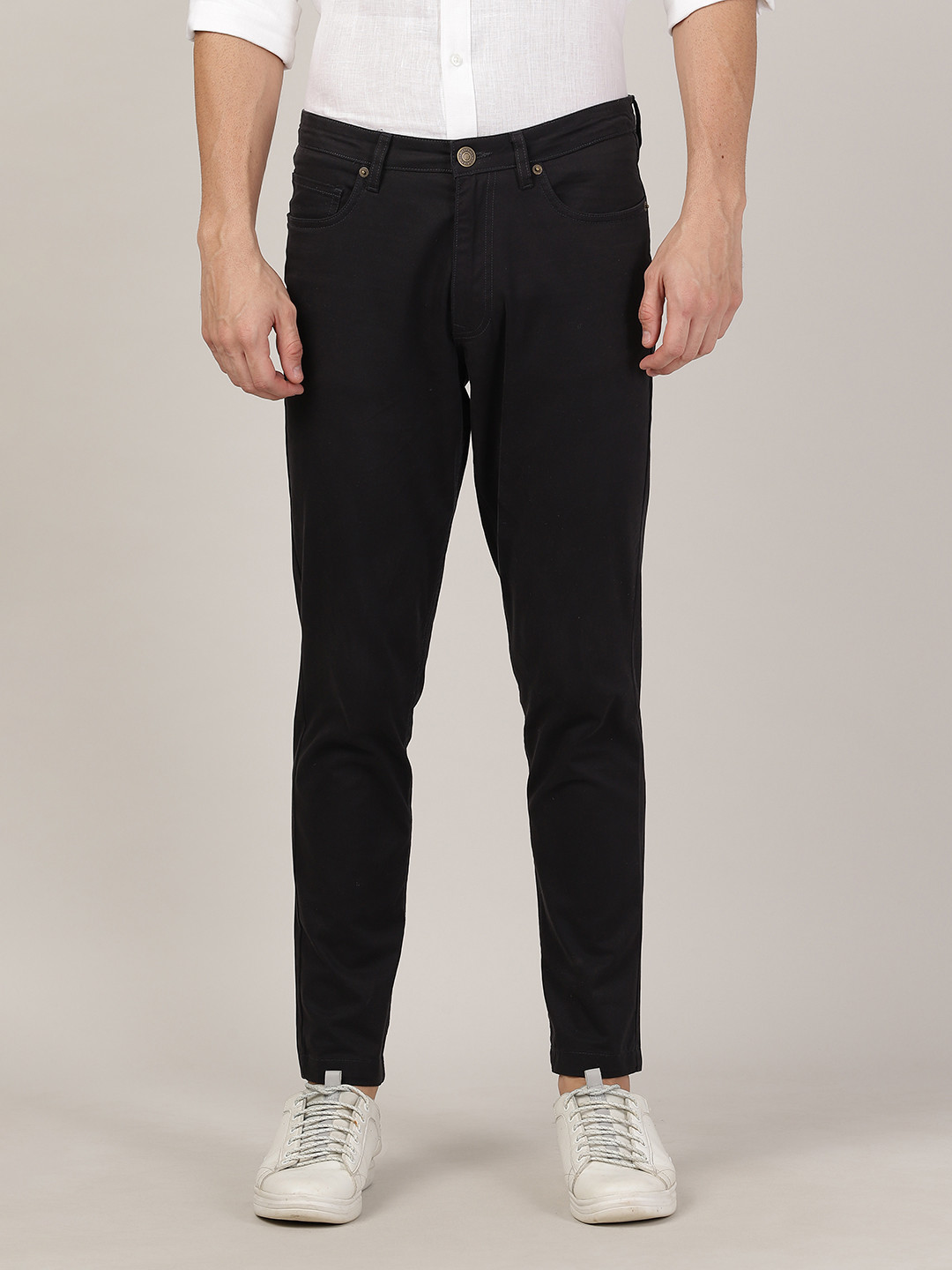 Buy MERCHANT MARINE Men Black Stone Wash Slim Fit Jeans - Jeans for Men ...