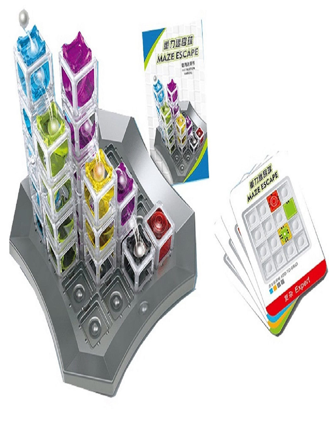 Buy CHOCOZONE Unisex Kids Multicolored Maze Escape Marble Run Brain ...