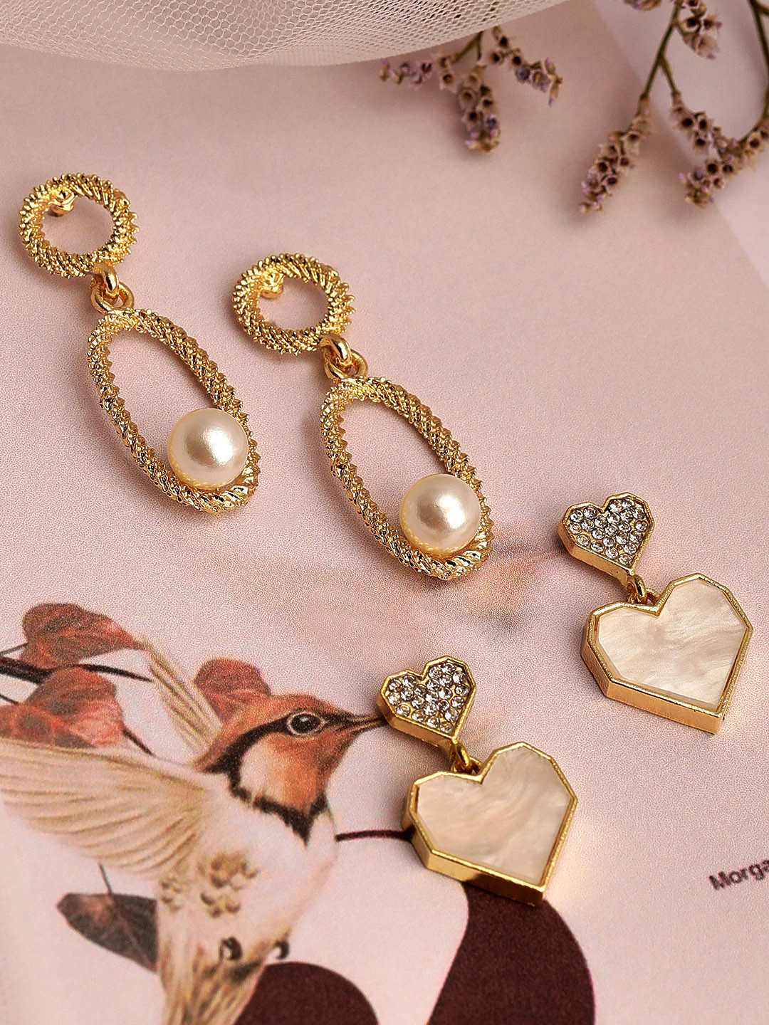 Buy TOKYO TALKIES X Rubans FASHION ACCESSORIES Set Of 2 Gold Plated ...