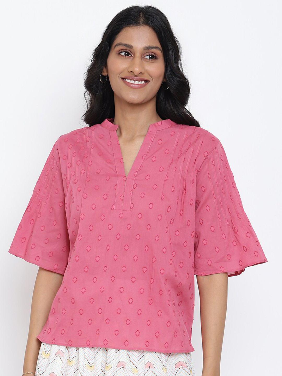 Buy Fabindia Pink Print Top - Tops for Women 17625086 | Myntra