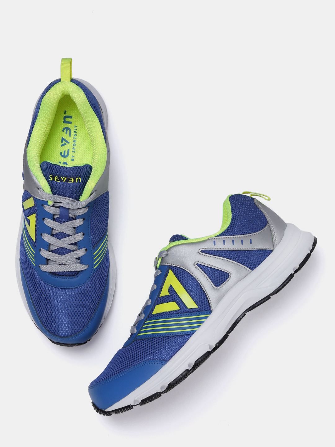 Buy SEVEN By MS Dhoni Men Blue Trinity Running Shoes - Sports Shoes for ...