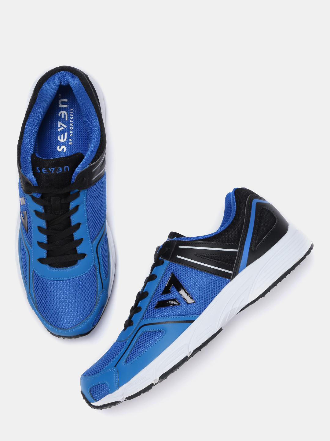 Buy SEVEN By MS Dhoni Men Blue Nevada Running Shoes - Sports Shoes for ...