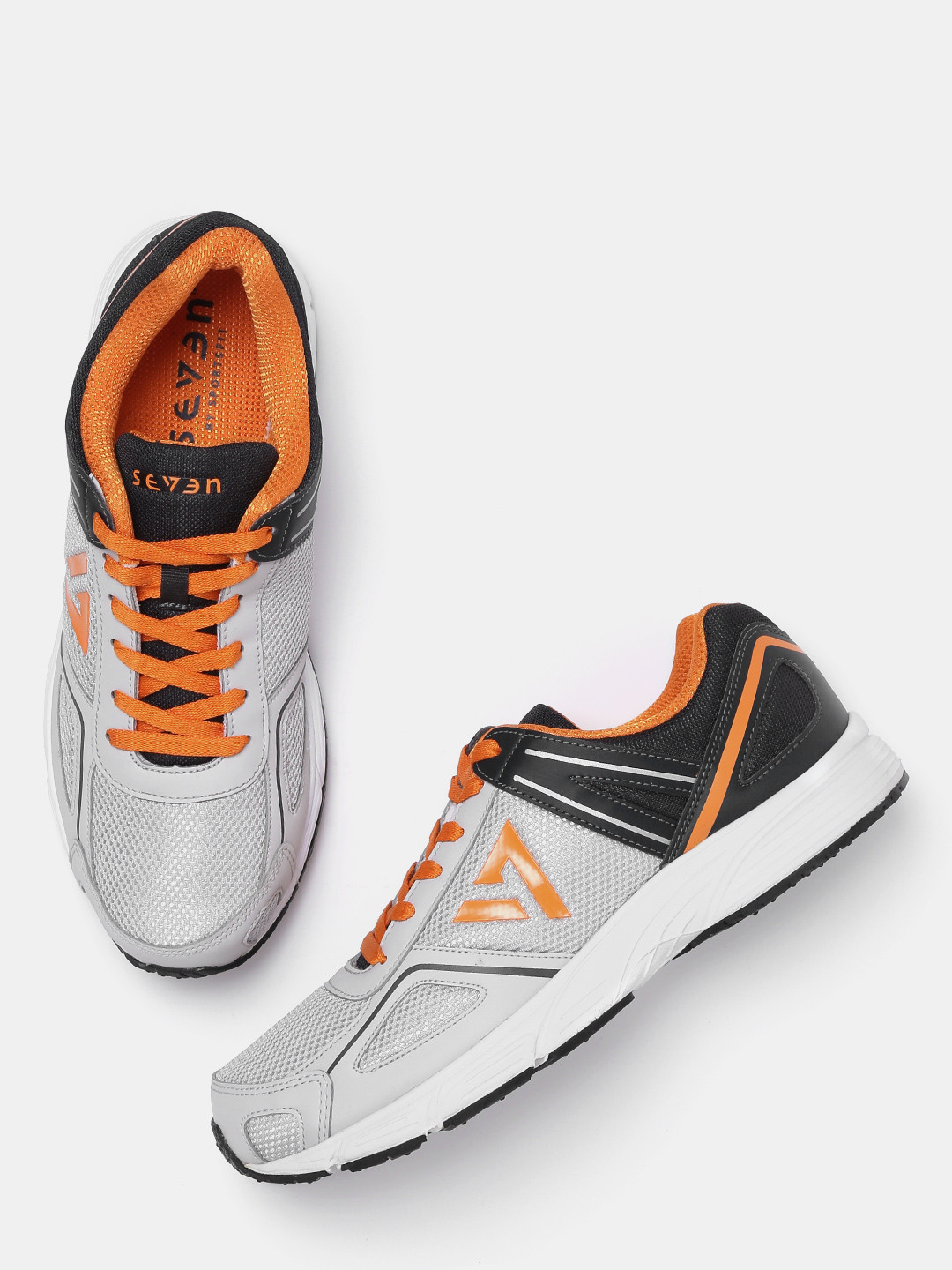Buy SEVEN By MS Dhoni Men Grey Nevada Running Shoes - Sports Shoes for ...