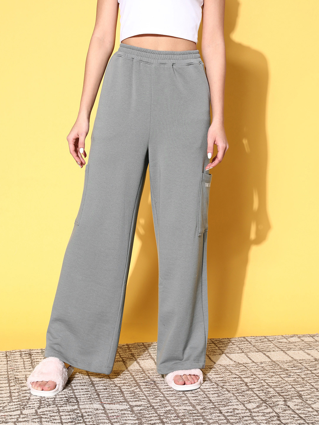 Buy The Roadster Lifestyle Co. Women Wide Leg Track Pants - Track Pants ...
