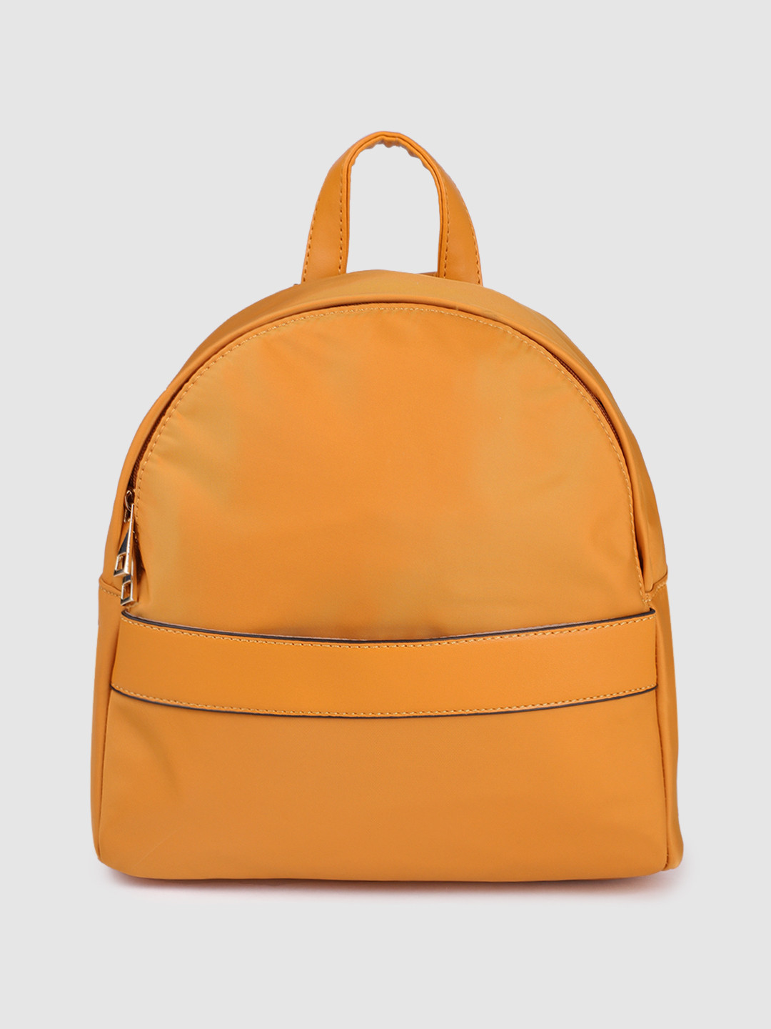 Buy Allen Solly Women Mustard Yellow Solid Backpack - Backpacks for ...