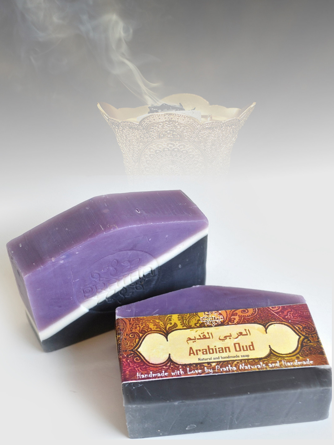 Buy Pratha Arabic Oud Cold Process Handmade Soap 200 G - Soap for ...