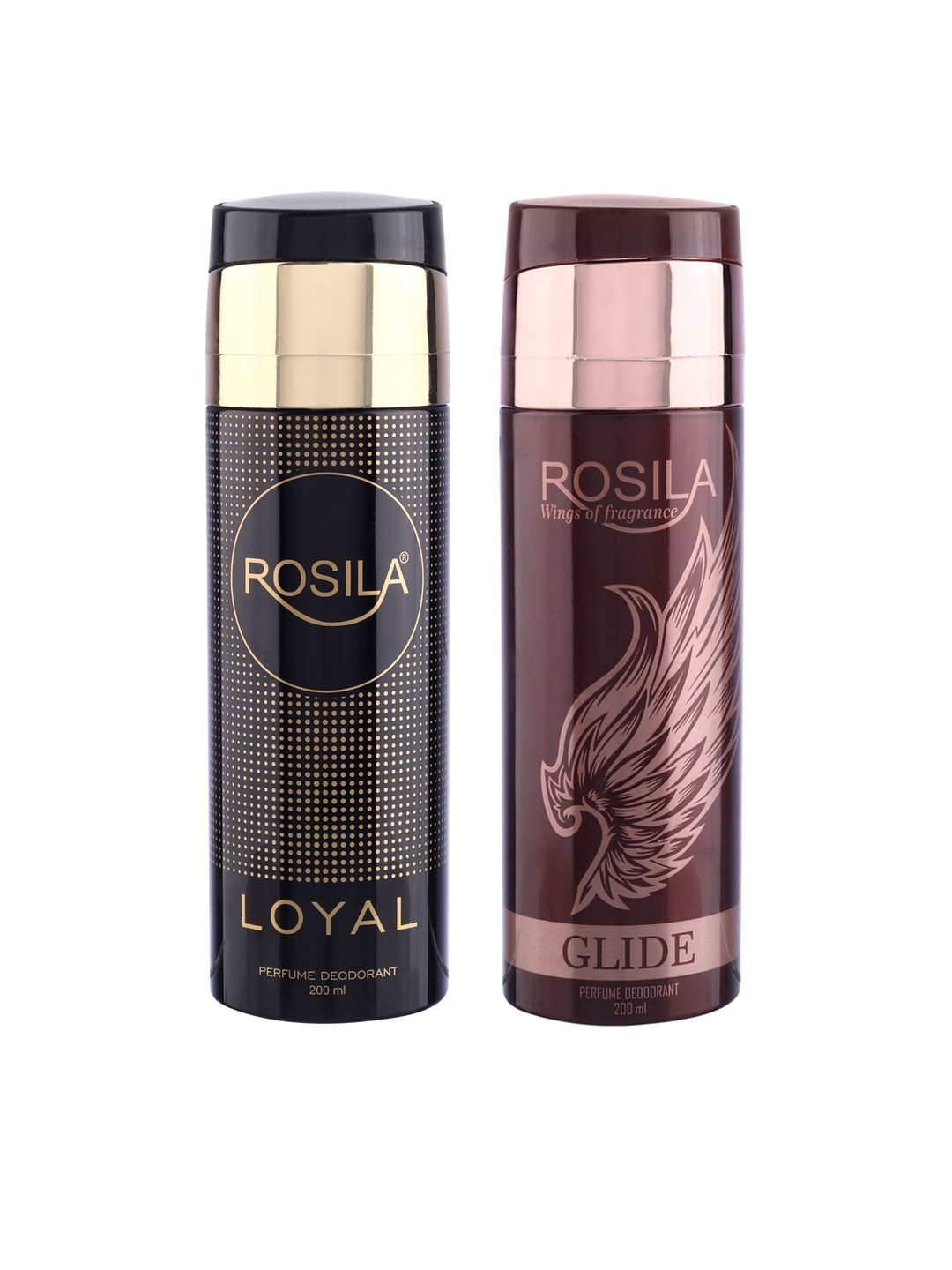 Buy ROSILA Set Of Loyal & Glide Perfume Deodorant Body Spray 200 Ml ...