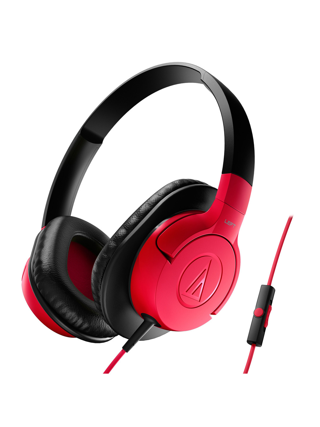 Buy Audio Technica Unisex Red & Black Over Ear Headphones ATH AX1iS RD ...