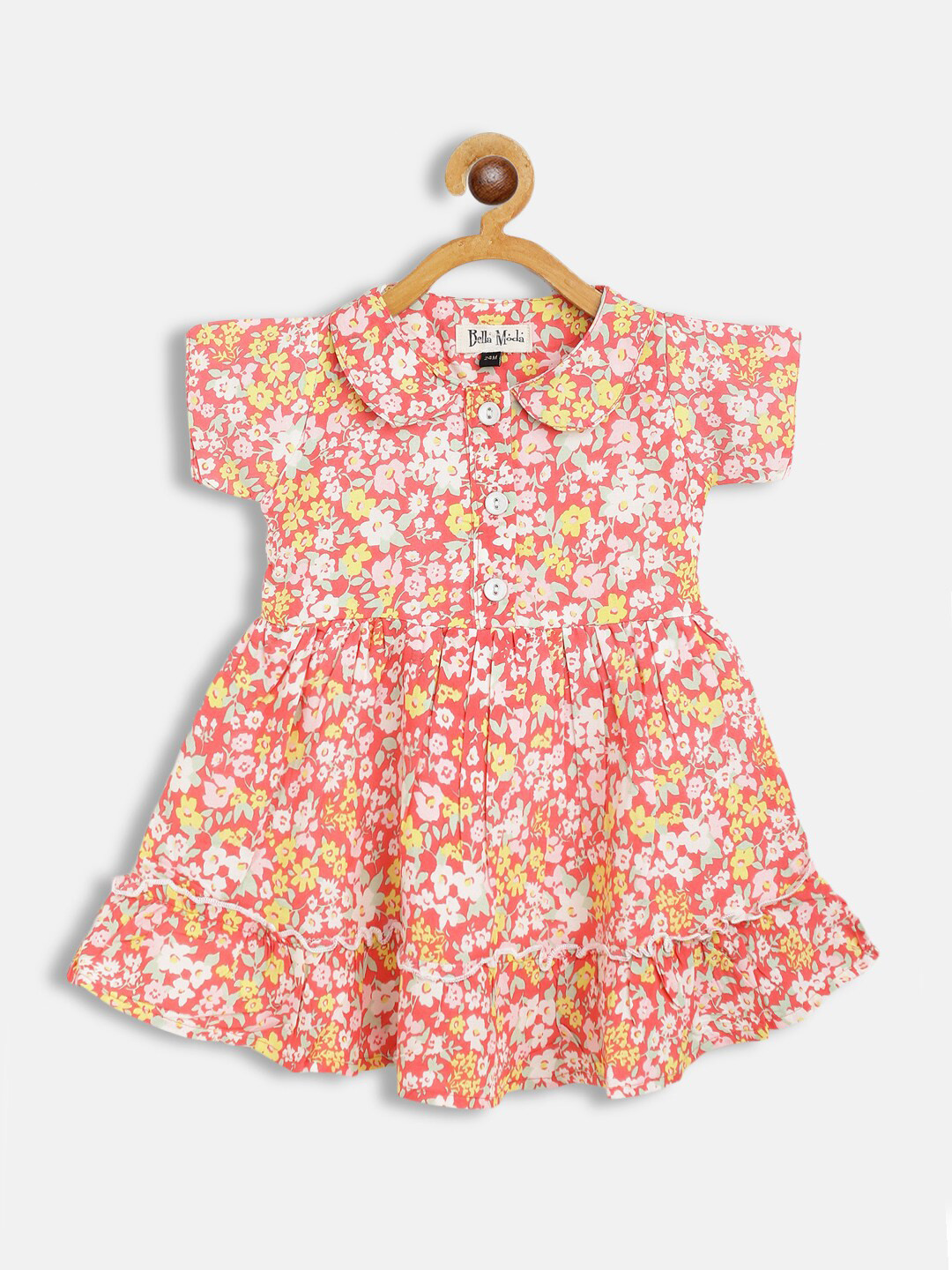 Buy Bella Moda Red Floral Dress - Dresses for Girls 17651516 | Myntra