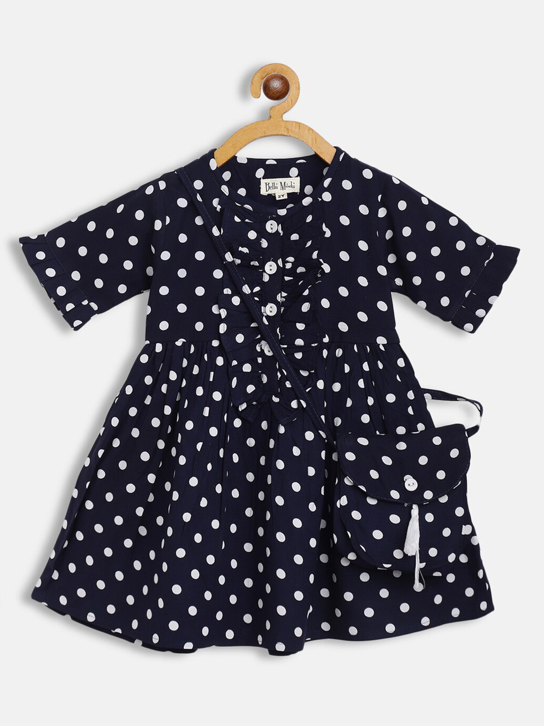 Buy Bella Moda Blue Dress - Dresses for Girls 17651548 | Myntra