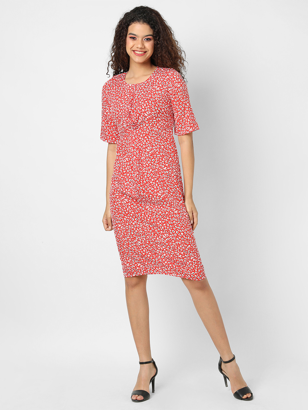 Buy Campus Sutra Red Floral Sheath Dress - Dresses for Women 17652798 ...