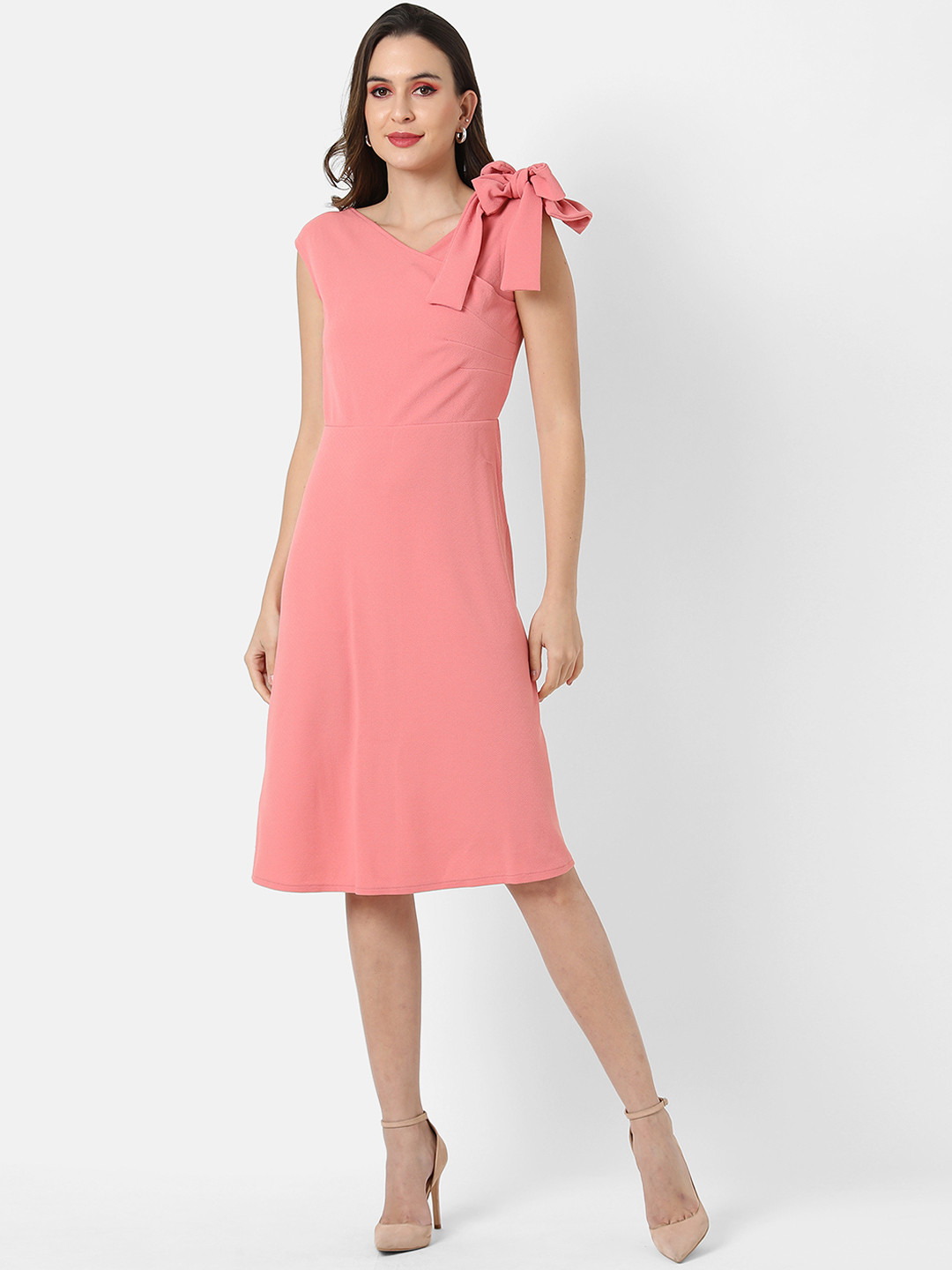 Buy Campus Sutra Pink Crepe A Line Dress - Dresses for Women 17652936 ...