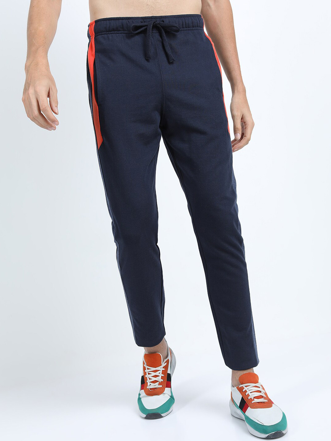 Buy HIGHLANDER Men Navy Blue Solid Slim Fit Track Pants - Track Pants ...