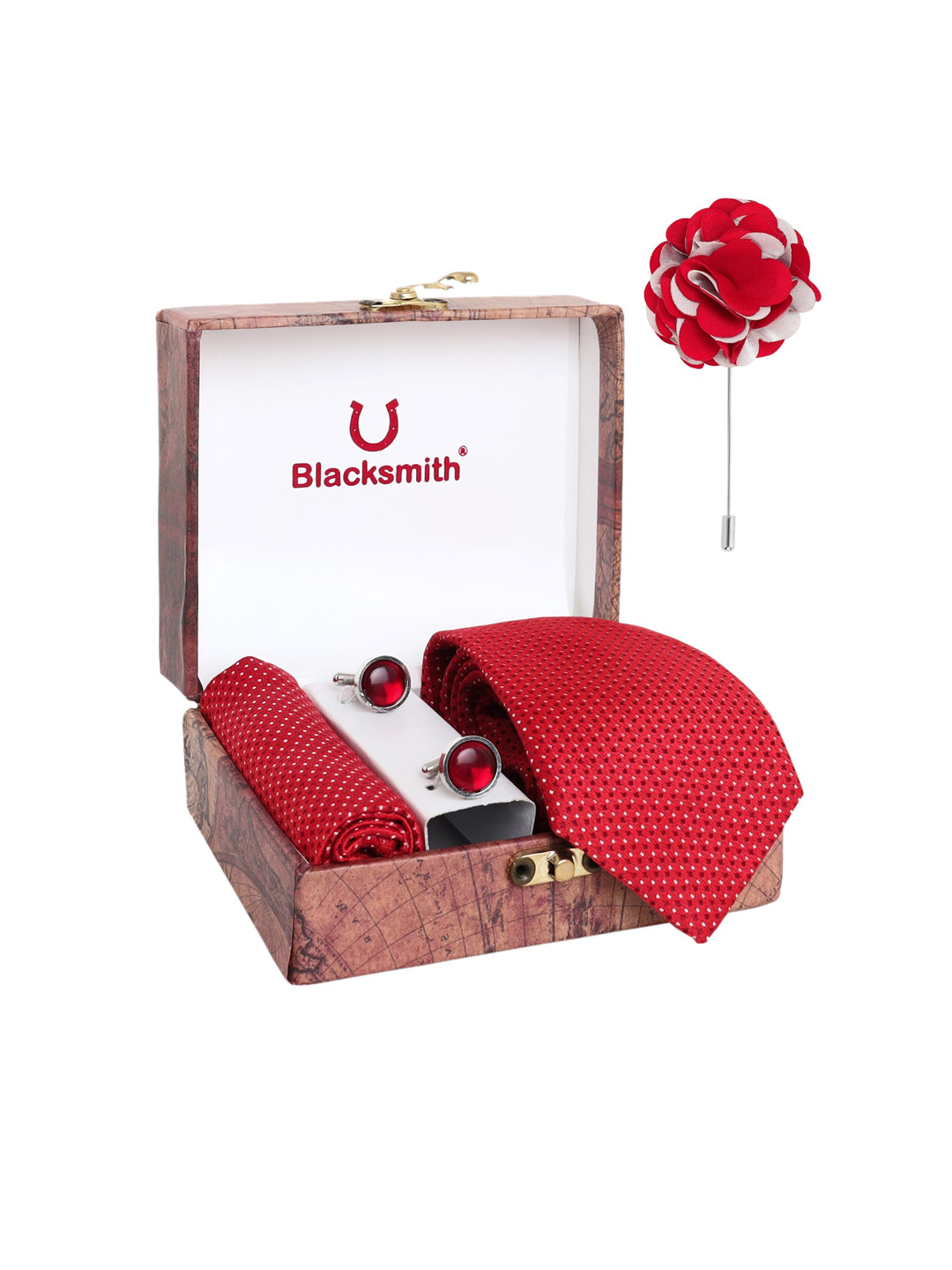 Buy Blacksmith Men Red Polka Dot Accessory Gift Set - Accessory Gift ...