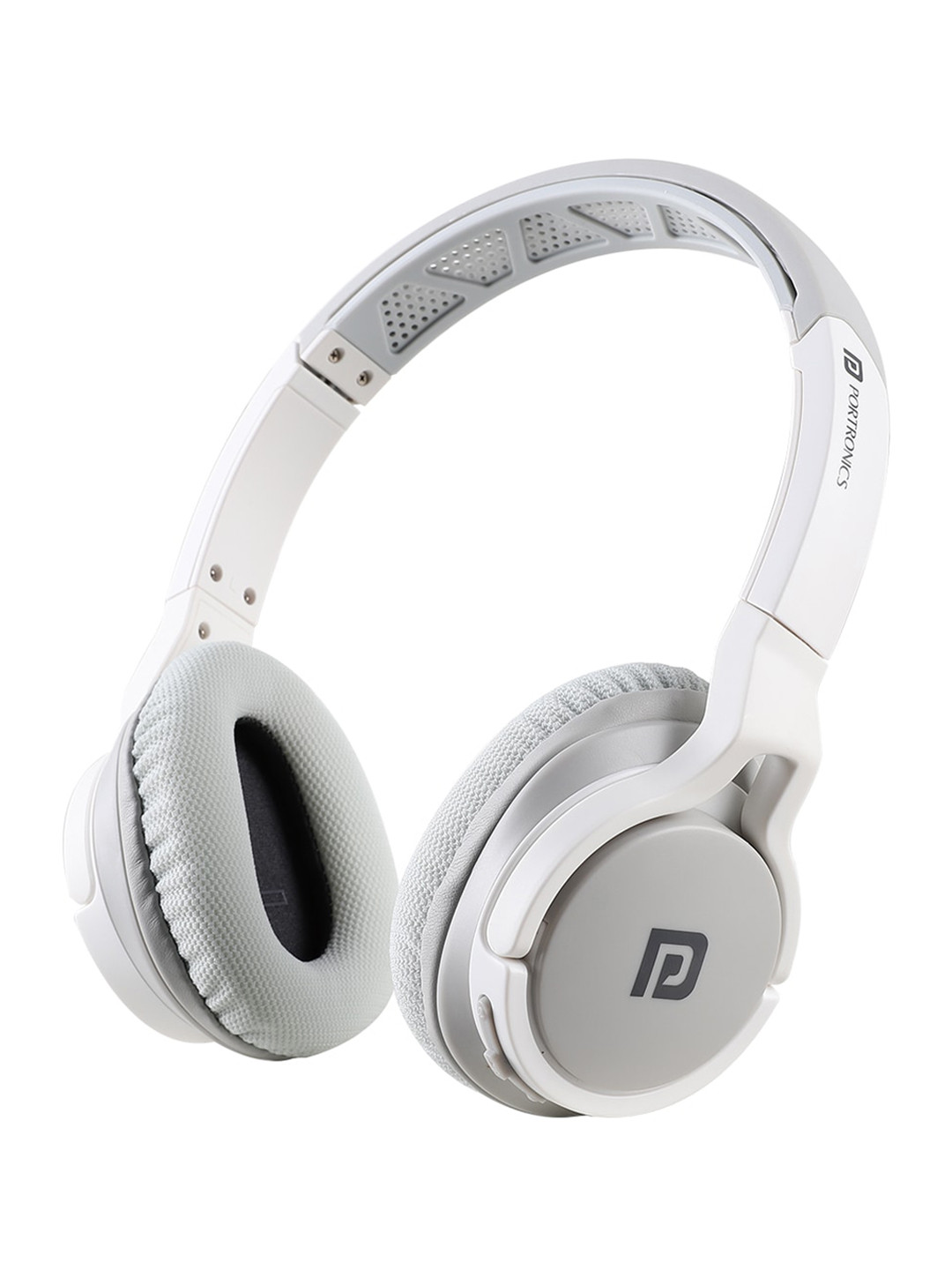 Buy Portronics Unisex White Solid Muffs M1 Wireless Bluetooth Over Ear ...