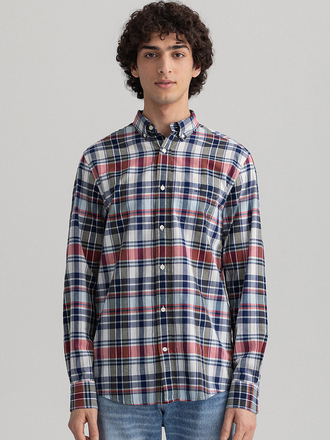Buy GANT Men Multicoloured Tartan Checked Casual Shirt - Shirts for Men ...