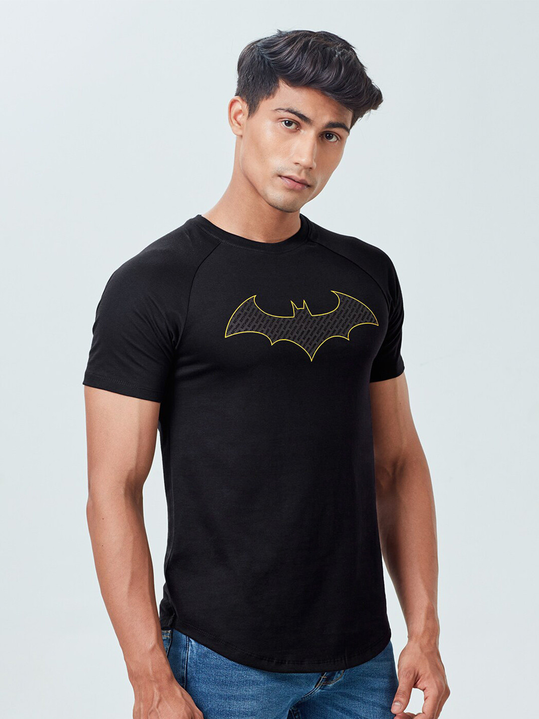 Buy The Souled Store Men Black Batman Printed T Shirt - Tshirts for Men ...