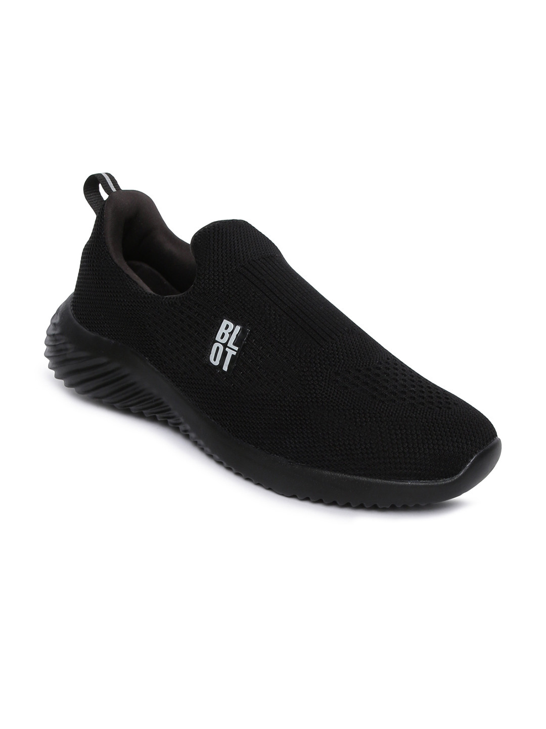 Buy Paragon Men Black Knitted Canvas Running Shoes - Sports Shoes for ...
