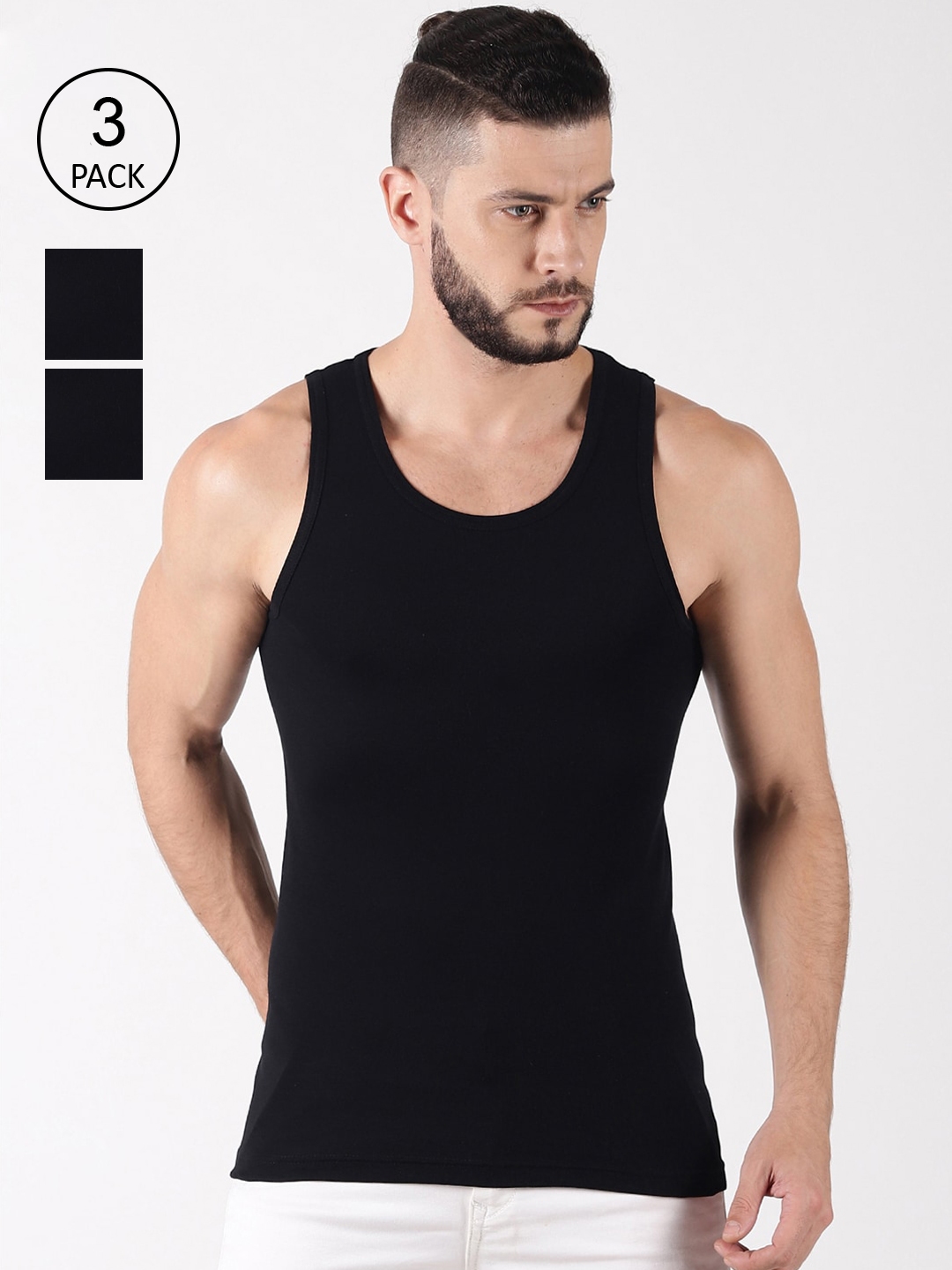 Buy Force Nxt Men Assorted Pack Of 3 Innerwear Vests Innerwear Vests