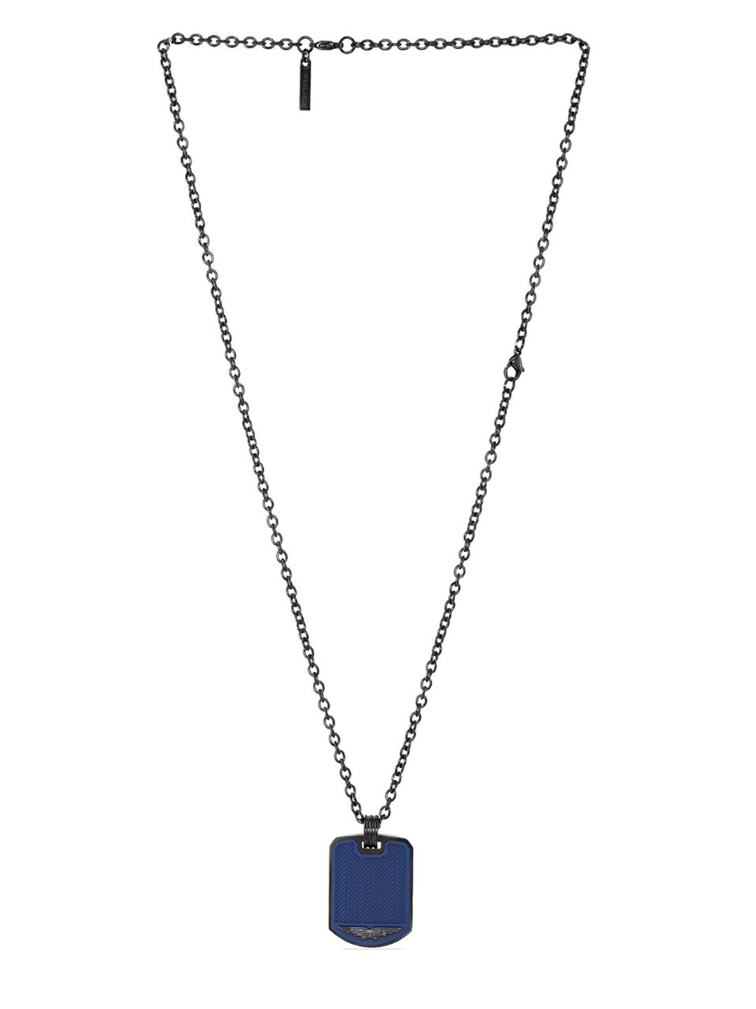 Buy Police Men Blue & Black Silver Chain - Necklace And Chains for Men ...