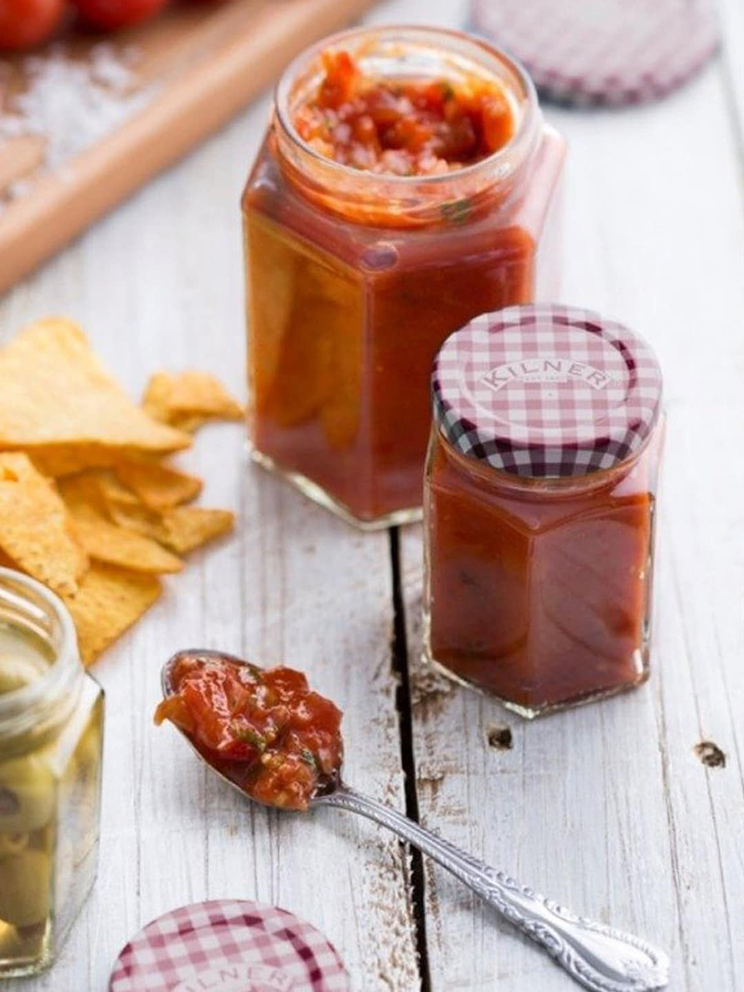 Buy KILNER Transparent Solid Hexagonal Twist Top Jar 280 Ml - Container ...