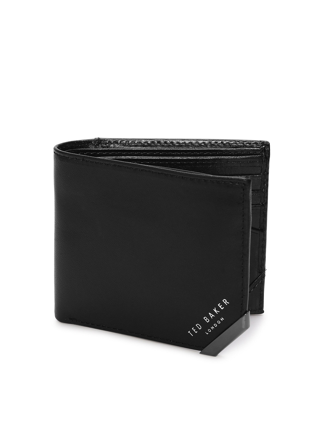 Buy Ted Baker Men Black Leather Two Fold Wallet - Wallets for Men ...