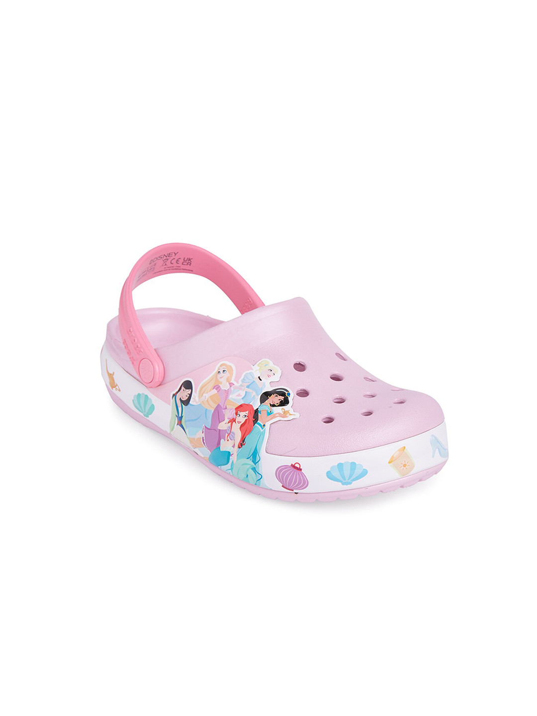 Buy Crocs Girls Pink & Blue Printed Clogs - Flip Flops for Girls ...