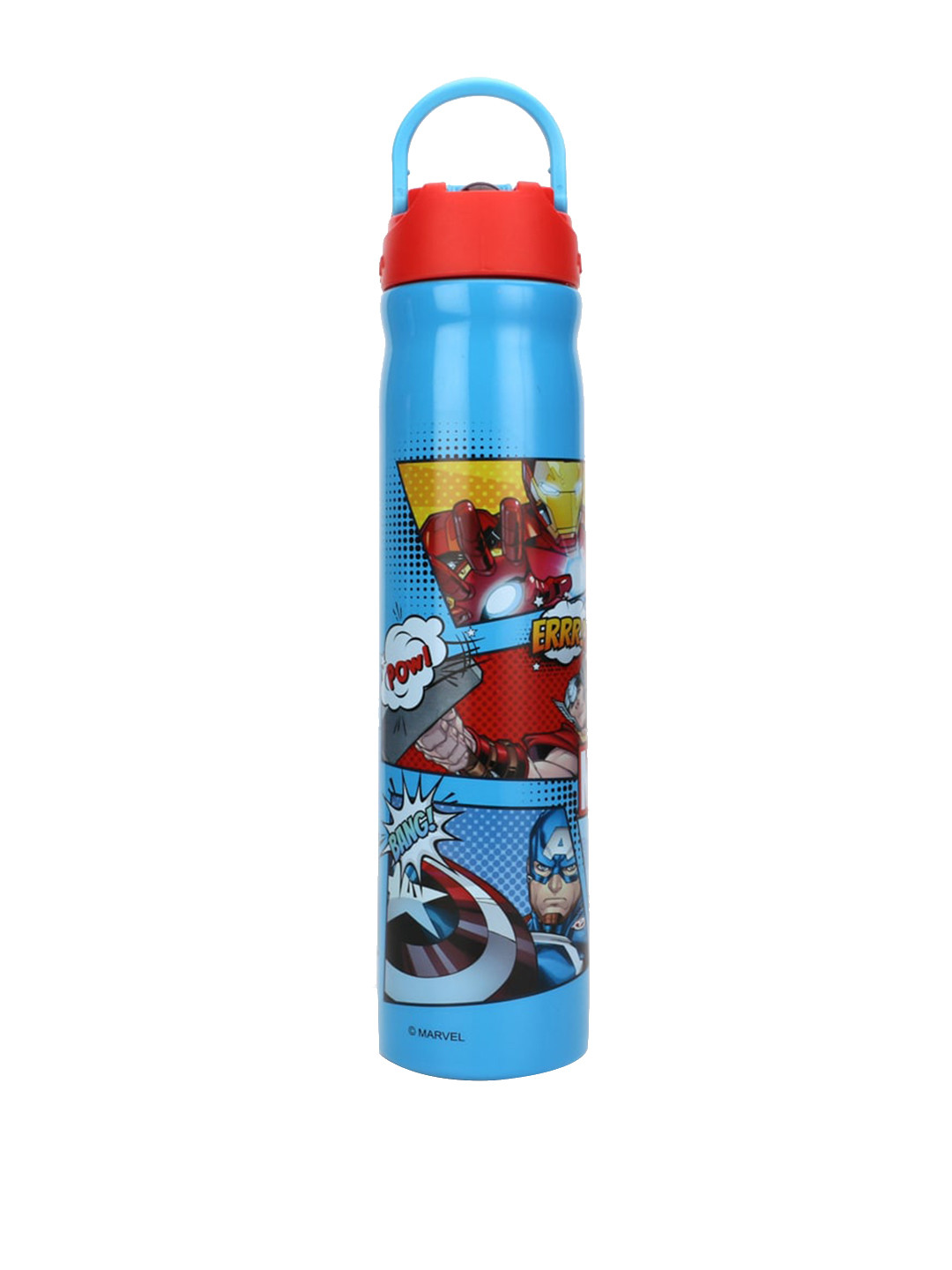 Buy Marvel Kids Blue & Red Disney Marvel Printed Stainless Steel Water ...