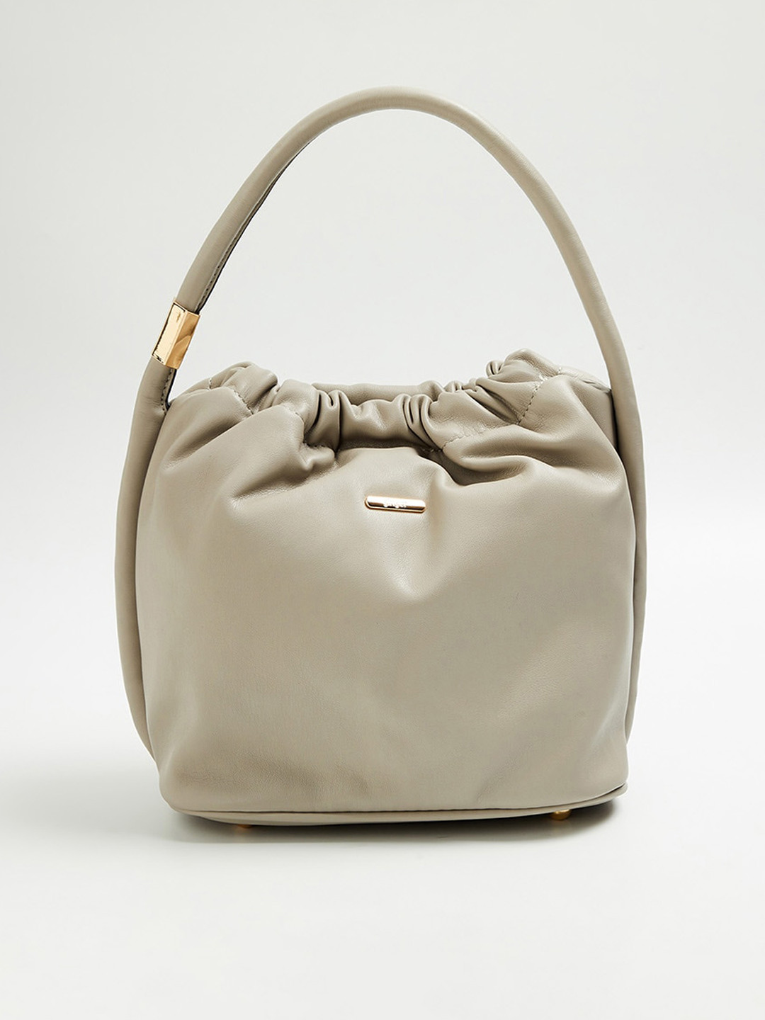 Buy Ginger By Lifestyle Women Grey Structured Handheld Bag - Handbags ...