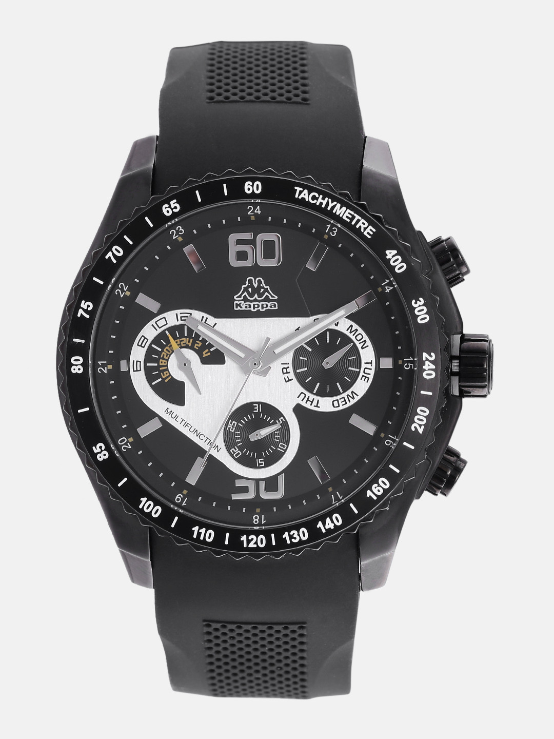 Buy Kappa Men Black & Silver Toned Multifunction Dial Watch KP 1405M B ...