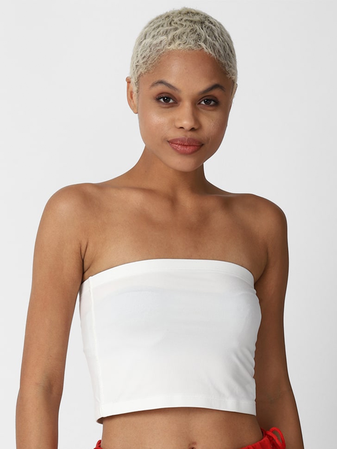 Buy Forever 21 Women White Tube Crop Top Tops For Women 17696944 Myntra