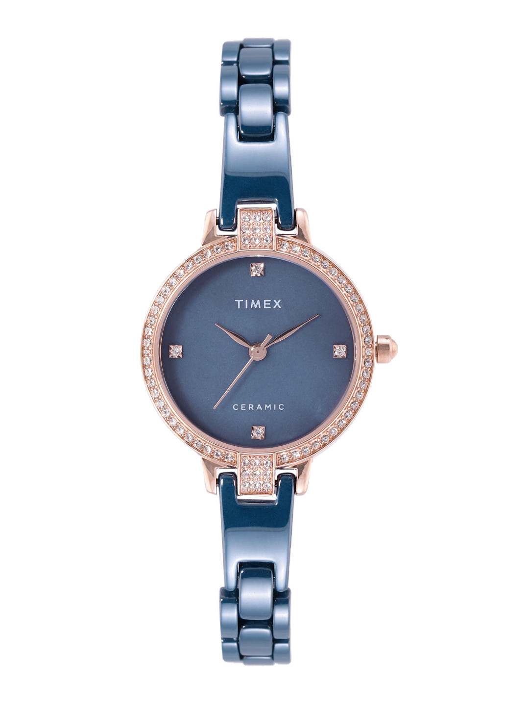 Buy Timex Women Blue Mother Of Pearl Dial & Blue Ceramic Butterfly ...