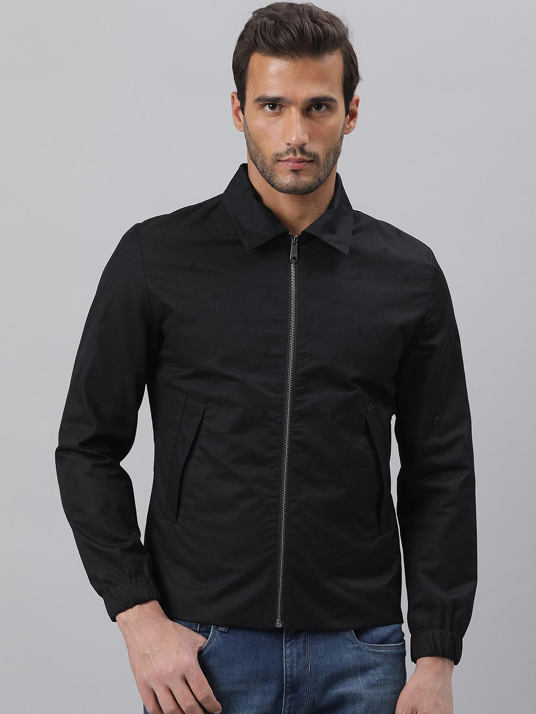 Buy RARE RABBIT Men Black Patchwork Bomber Jacket - Jackets for Men ...