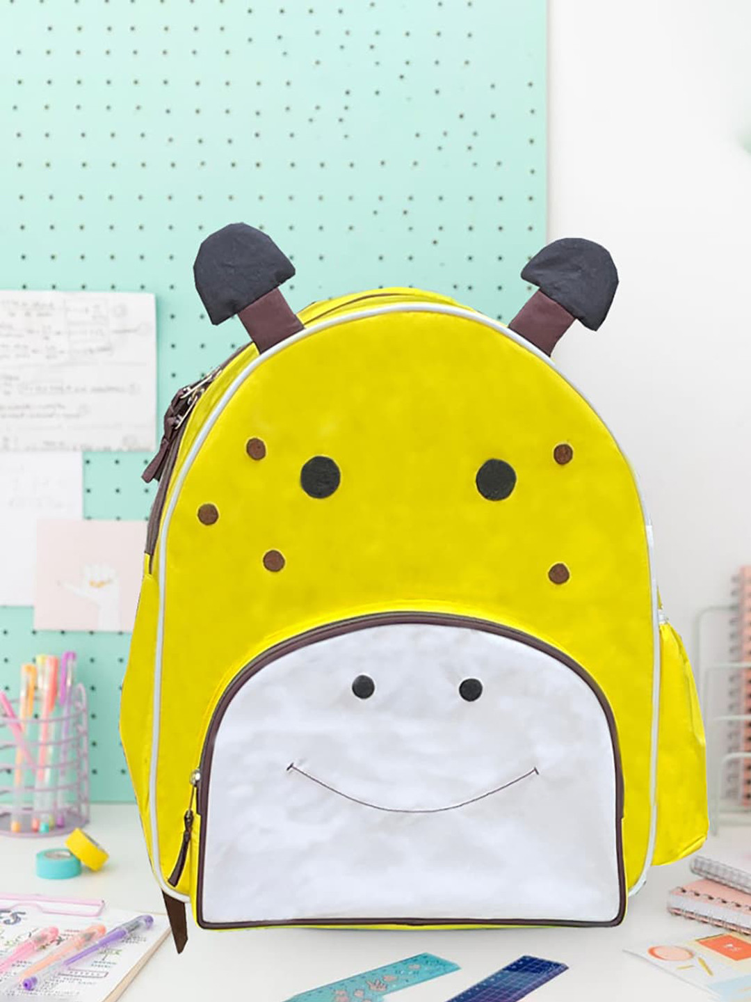 Buy Kids Clan Kids Yellow & White Colourblocked Backpack - Backpacks ...