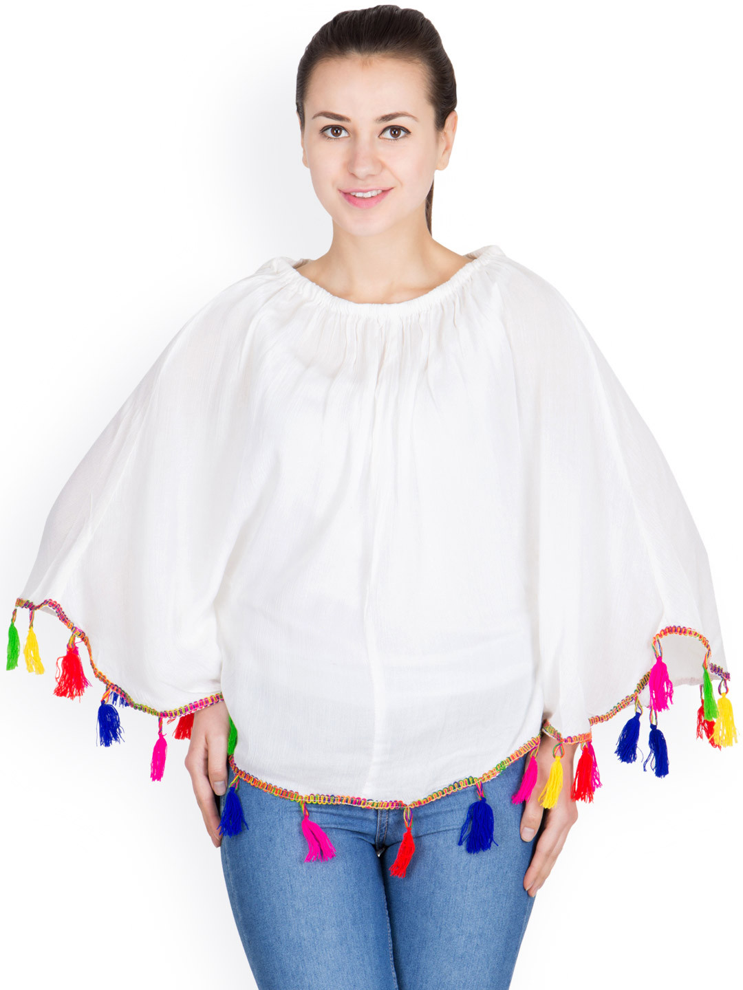 Buy ANTS White Cape Top - Tops for Women 1770315 | Myntra