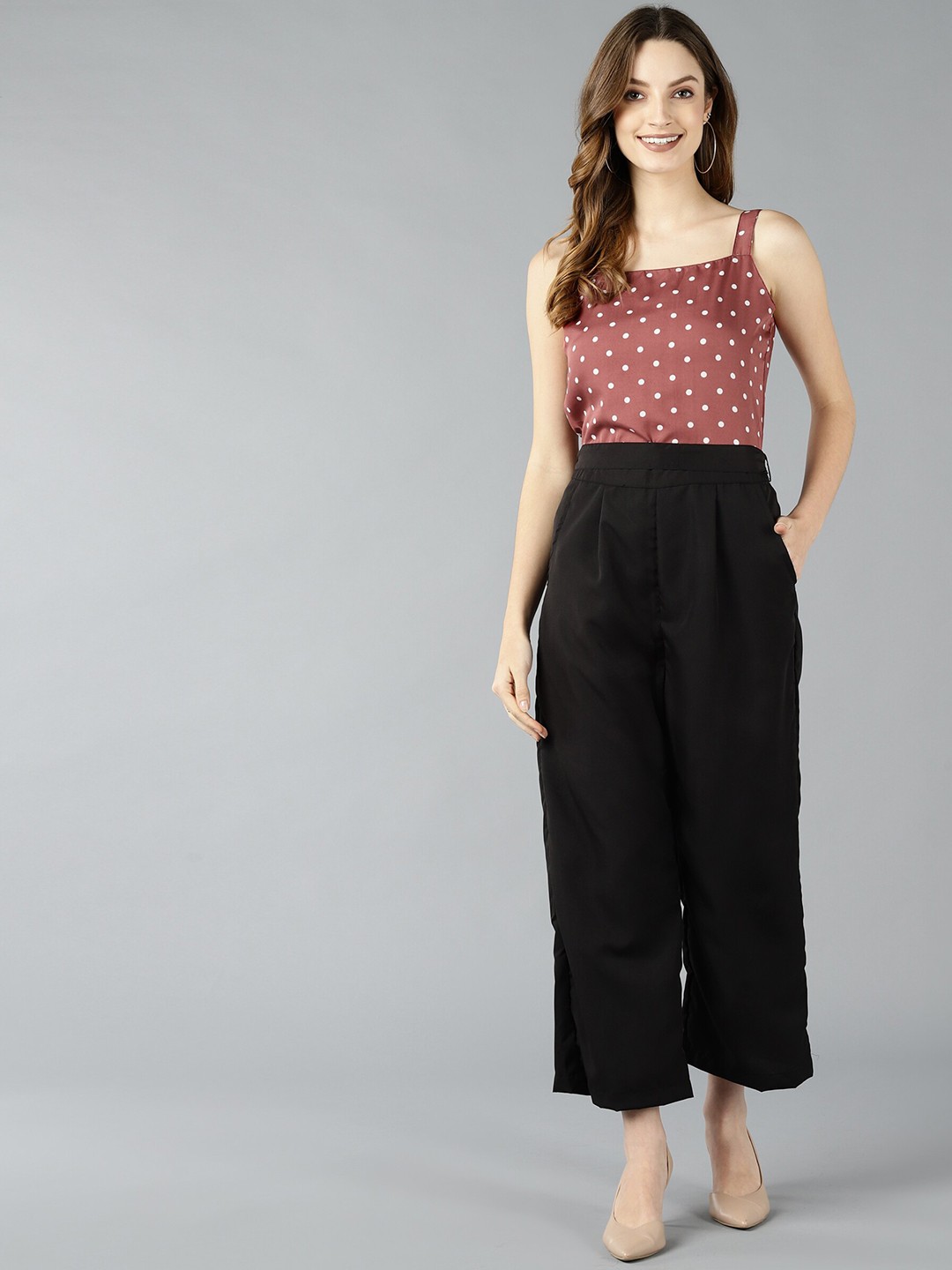 Buy Znx Clothing Black And Pink Printed Basic Jumpsuit Jumpsuit For