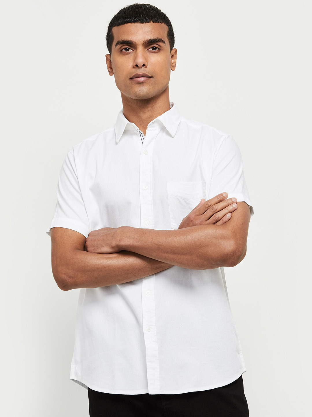Buy Max Men White Pure Cotton Casual Shirt - Shirts for Men 17706732 ...
