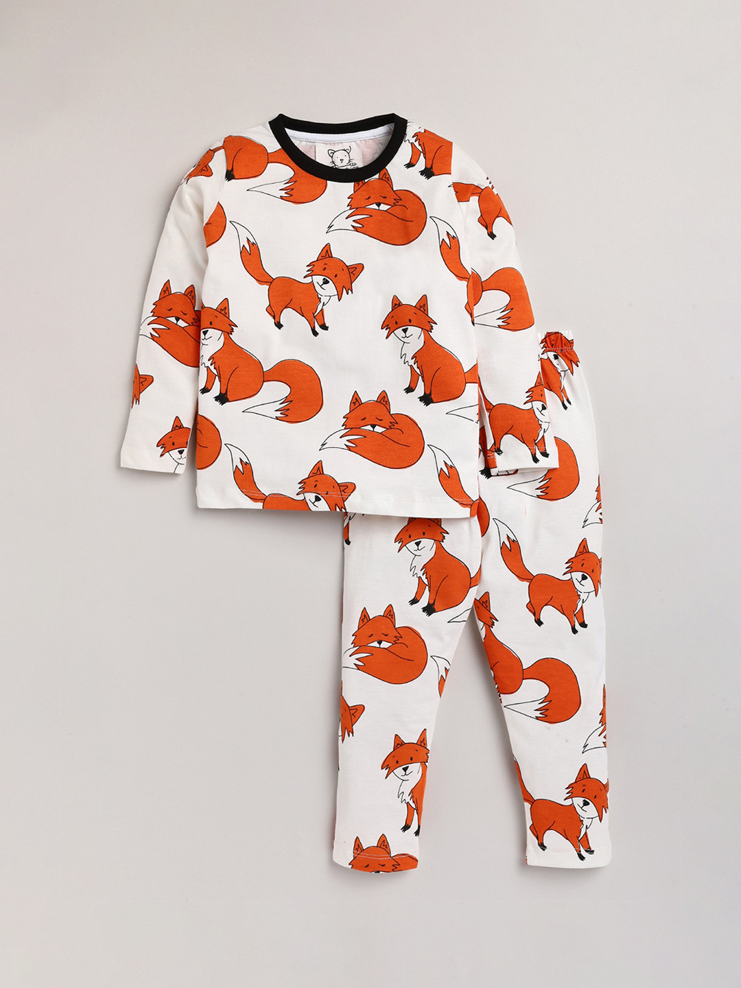 Buy Lazy Shark Boys White & Orange Printed Night Suit - Night Suits for ...