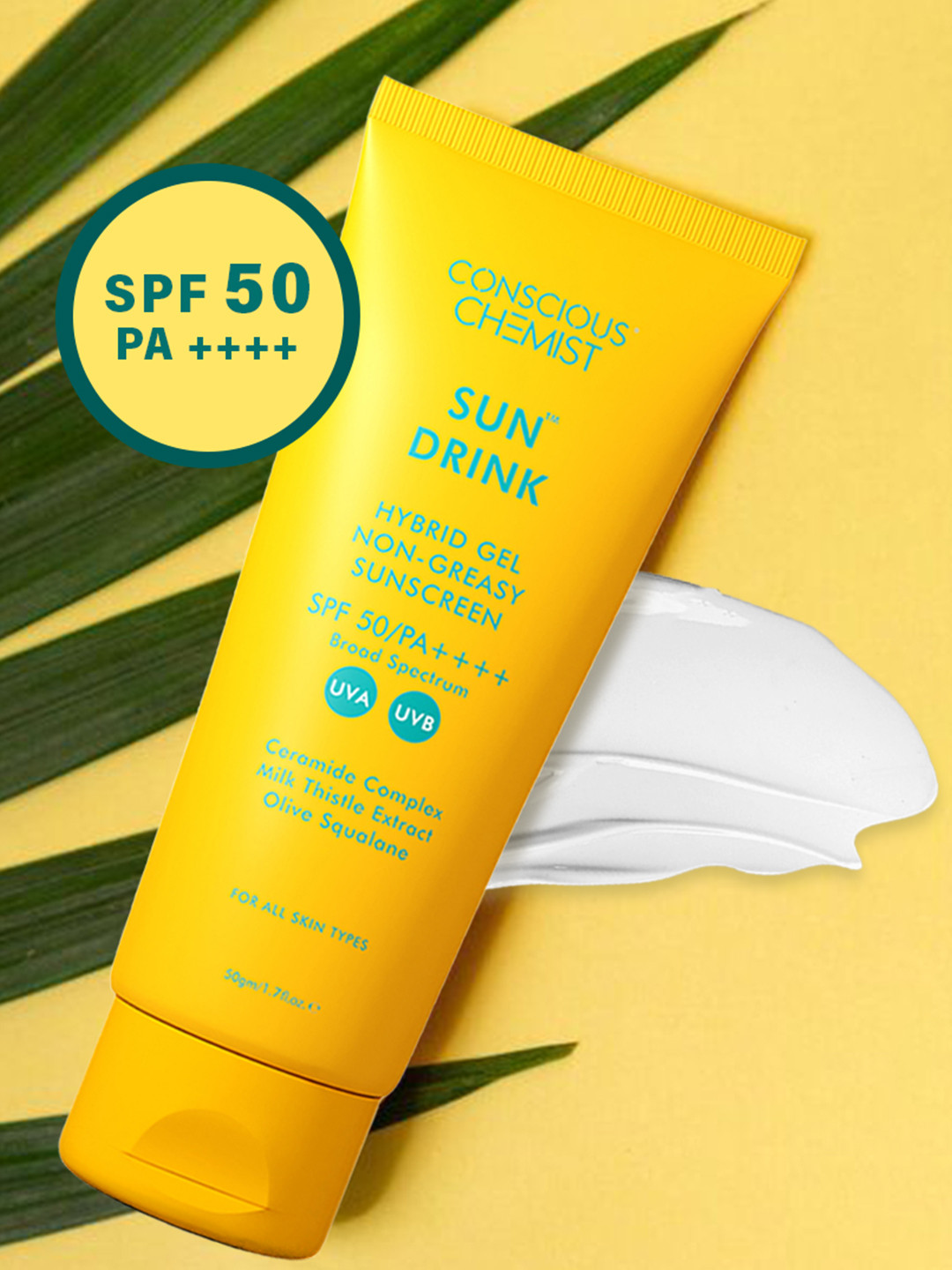 Buy Conscious Chemist Sun Drink Hybrid Lightweight Gel Sunscreen SPF50 ...