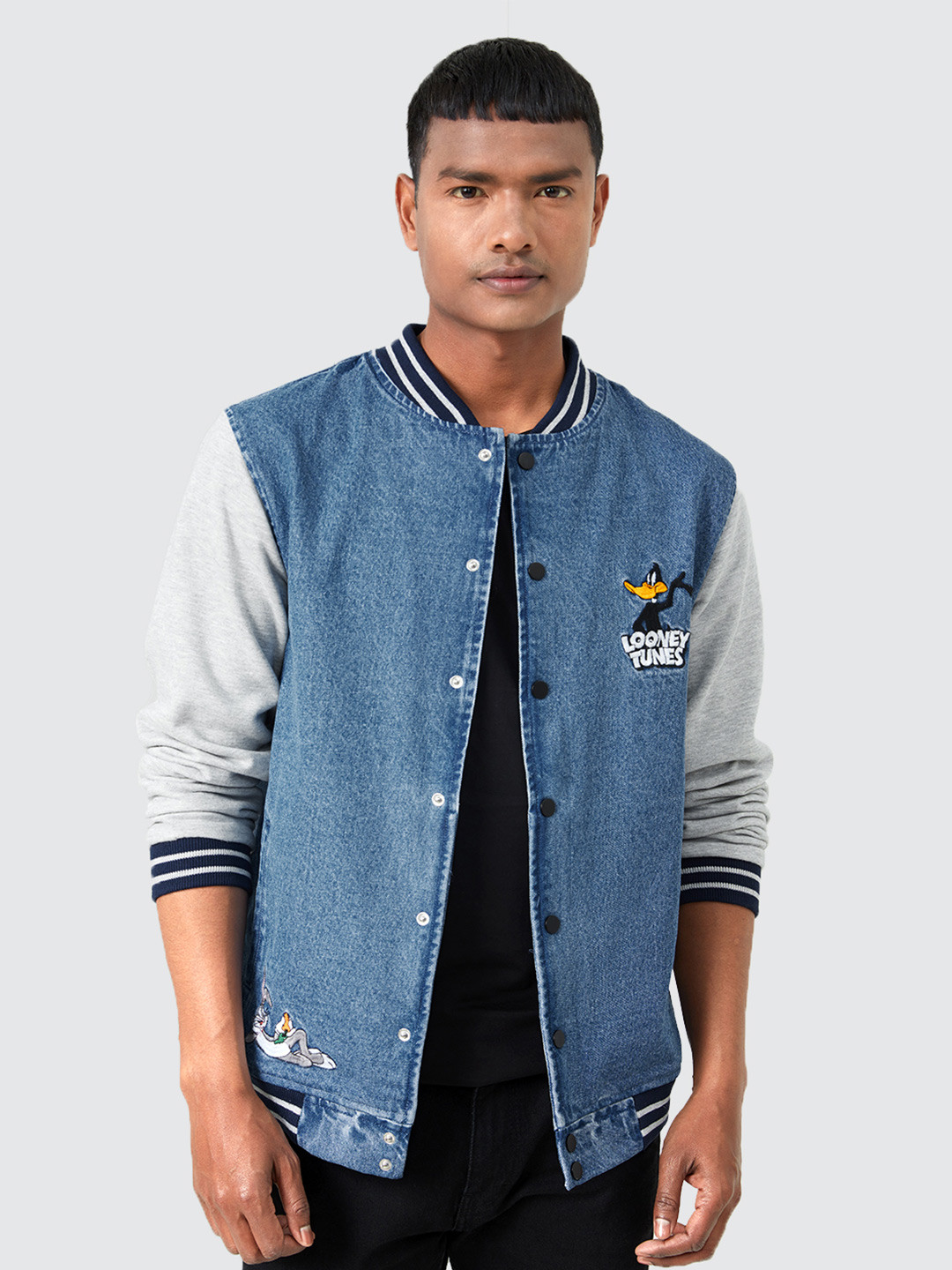 Buy The Souled Store Men Blue Lightweight Denim Jacket - Jackets for ...