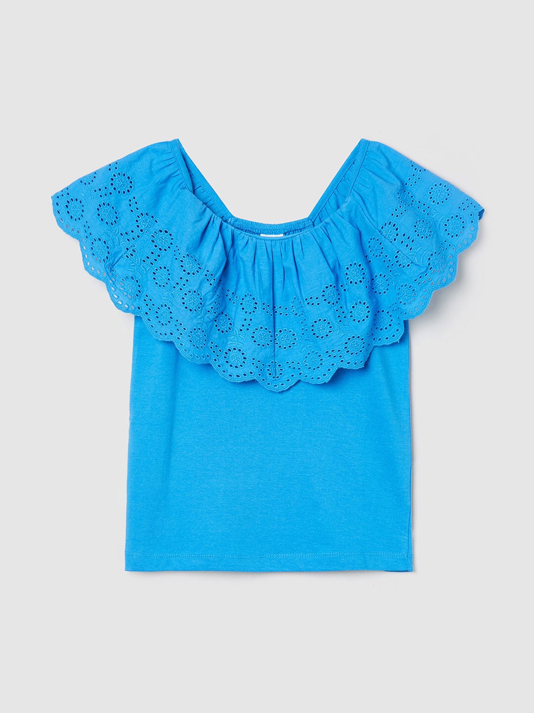 Buy Max Girls Blue Pure Cotton Smocked Top Tops For Girls 17725110 Myntra