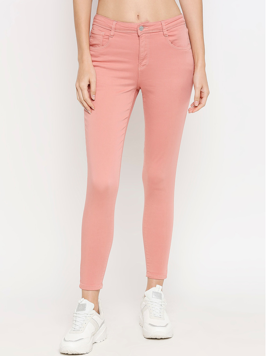Buy Kraus Jeans Women Pink Skinny Fit High Rise Jeans - Jeans for Women ...