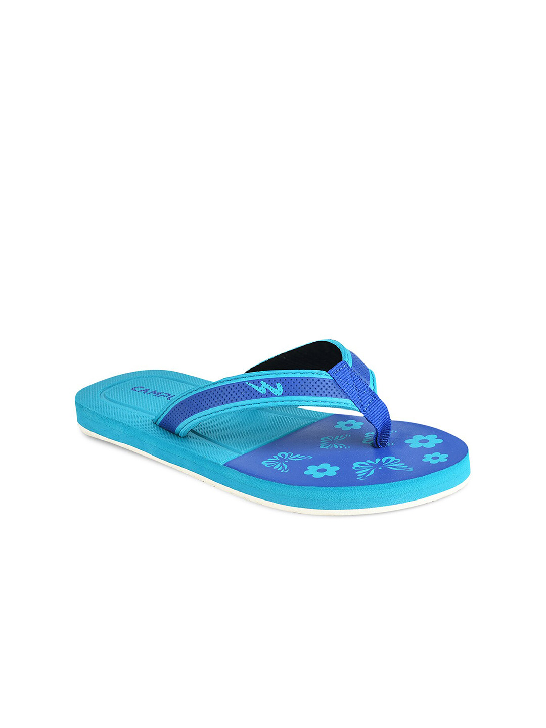 Buy Campus Women Blue Printed Flip Flops - Flip Flops for Women ...