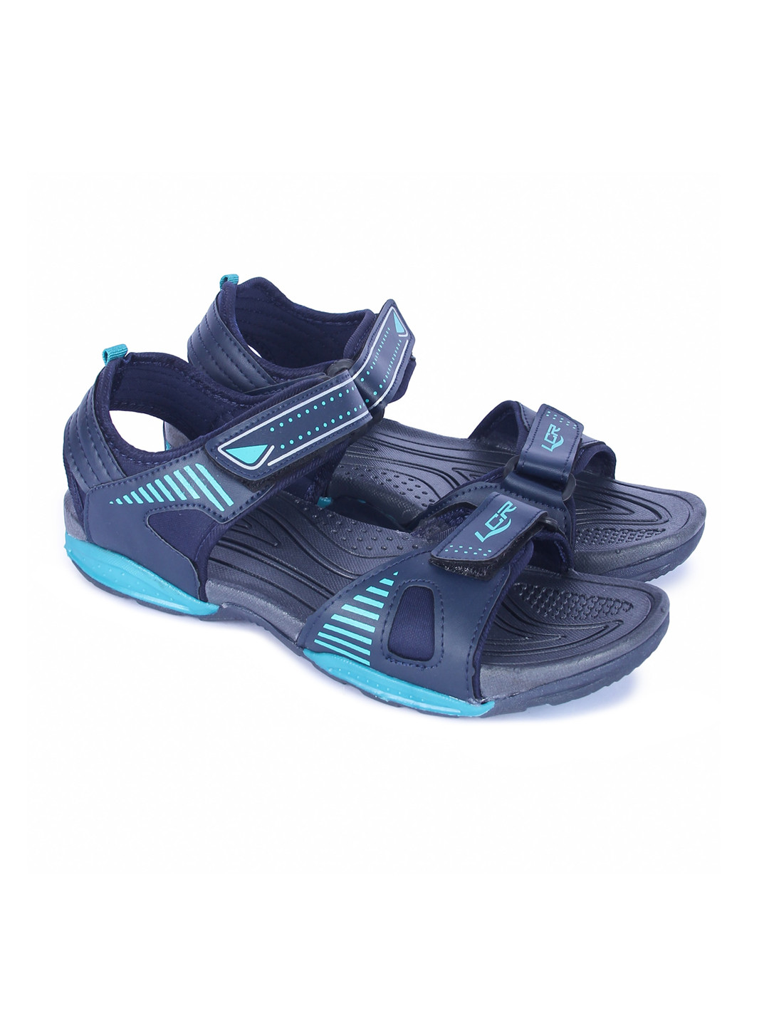 Buy Lancer Men Blue & Navy Blue Sports Sandals - Sandals for Men ...