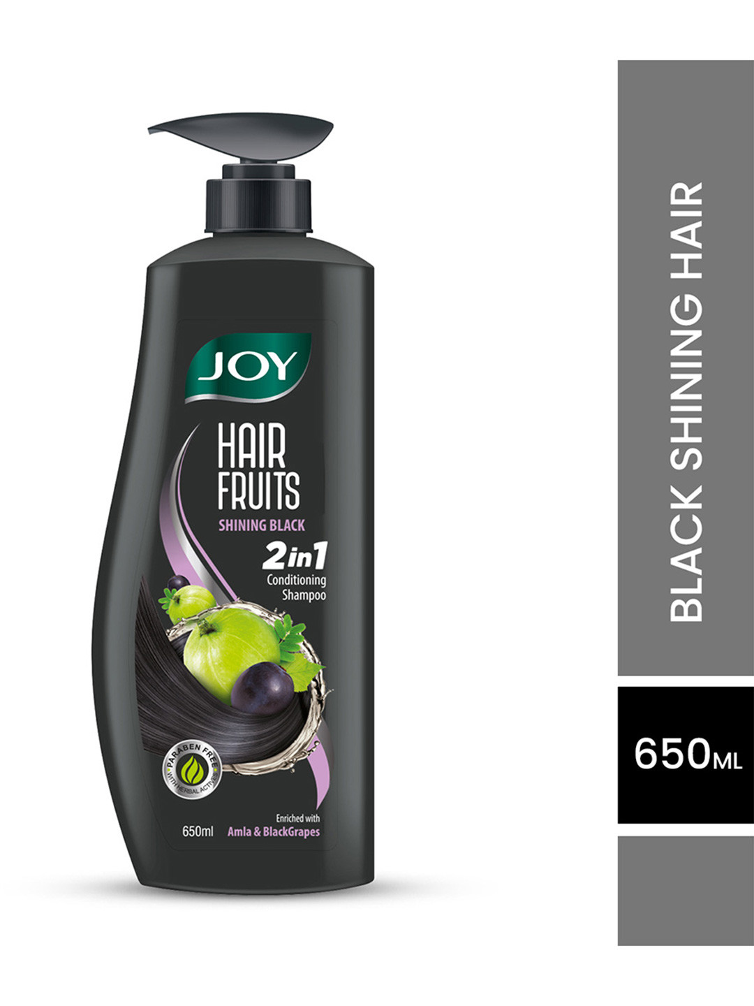Buy JOY Hair Fruits Shining Black Conditioning Shampoo 650 Ml - Shampoo ...
