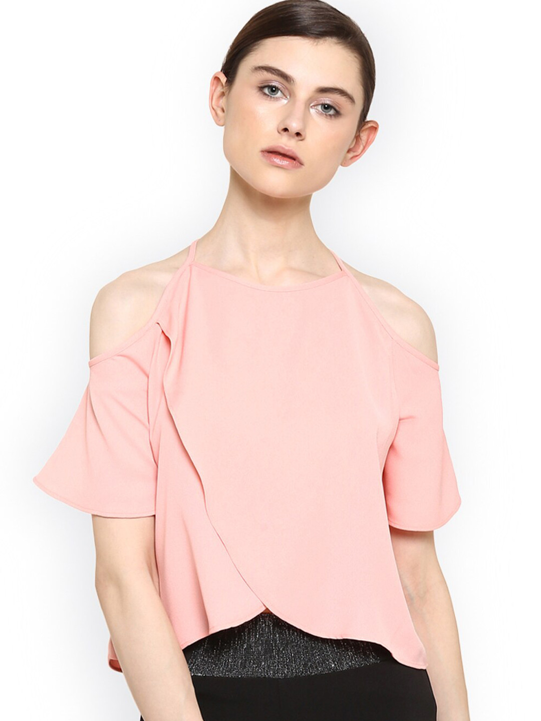 Buy Kazo Pink Solid Layered Top - Tops for Women 17756030 | Myntra