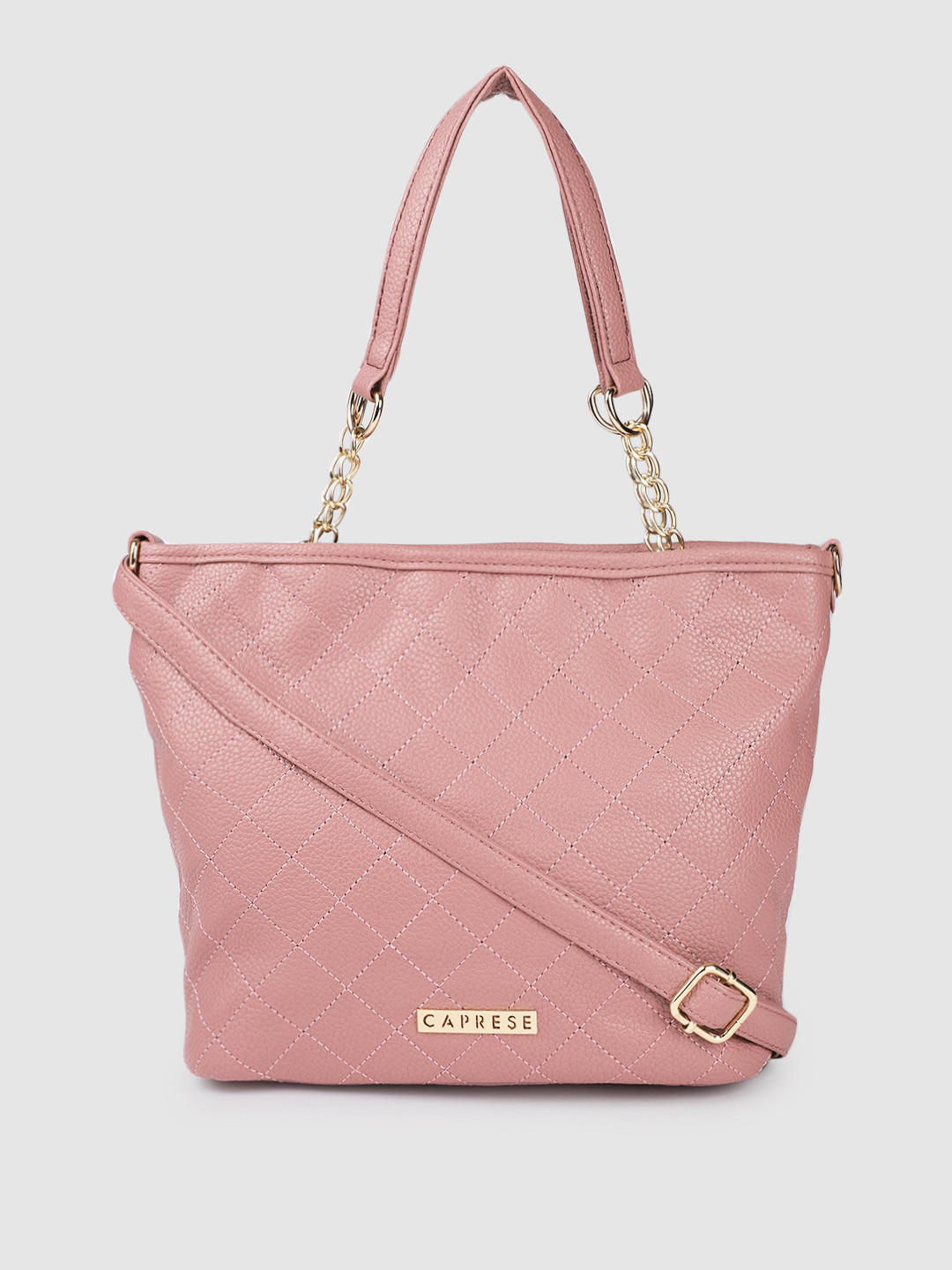 Buy Caprese Rose Solid Leather Structured Shoulder Bag - Handbags for ...