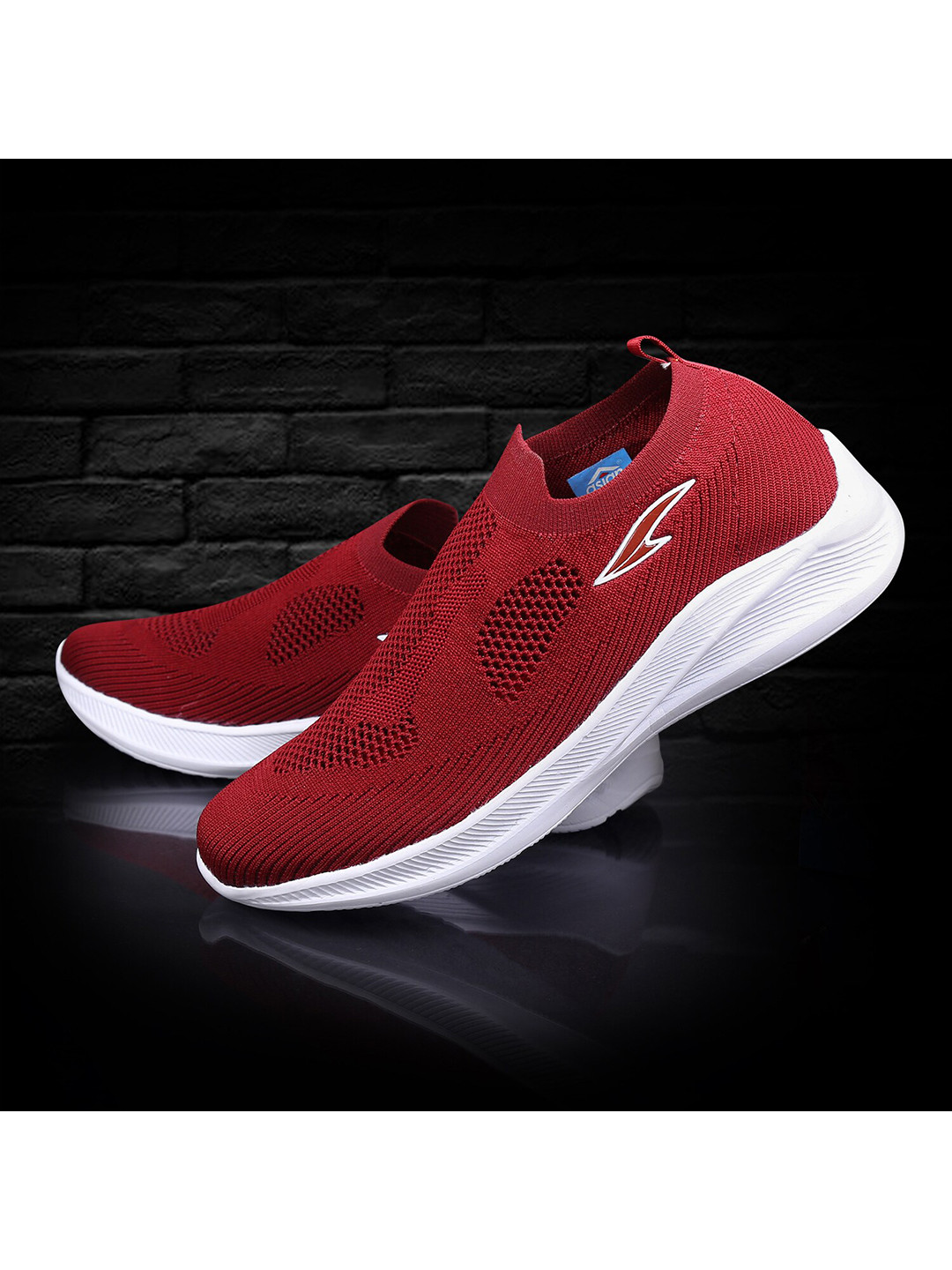 Buy ASIAN Men Maroon Mesh Running Slip On Shoes - Sports Shoes for Men ...