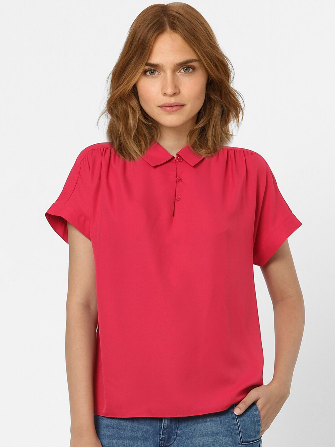Buy Vero Moda Red Shirt Style Top - Tops for Women 17762288 | Myntra